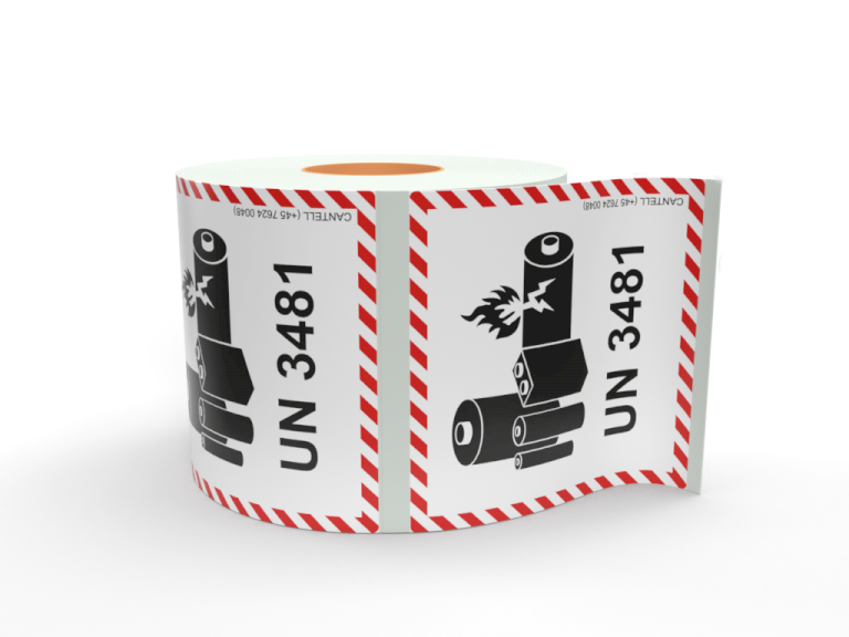 Lithium-etiketter til batterier UN 3481 - Fareetiket | Faremærkat