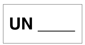 Labels for indicating the UN number.
